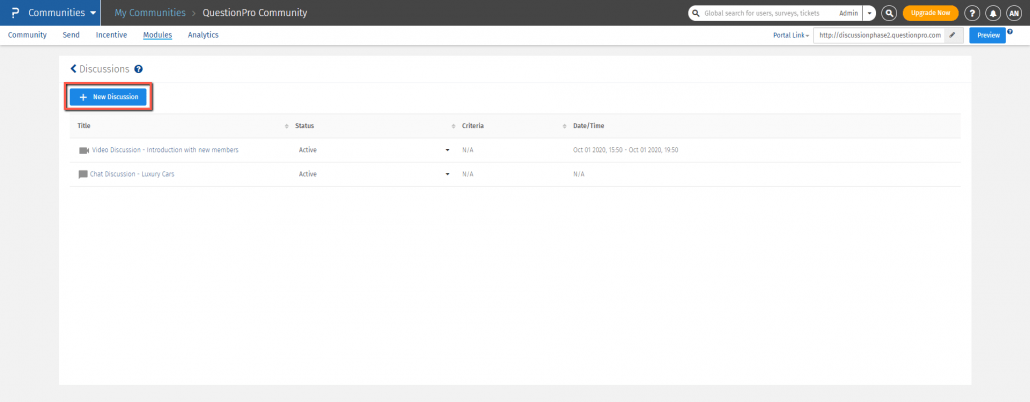 Videofeedback, Live Cast & Diskussionen - QuestionPro