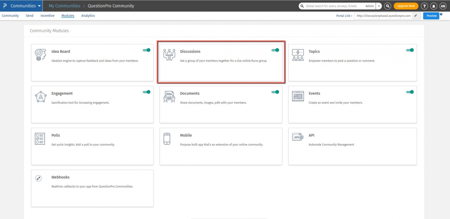 Videofeedback, Live Cast & Diskussionen - QuestionPro