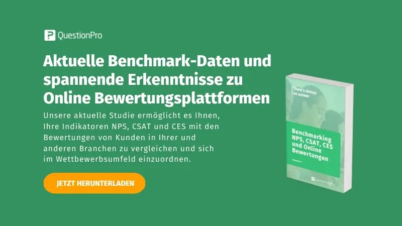 Kostenlose Benchmark-Studie: NPS, CSAT und CES | QuestionPro